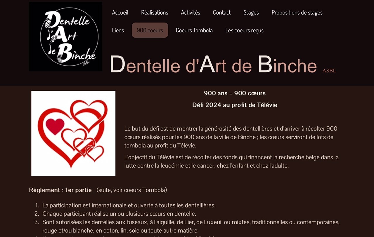 900 ans de la ville de Binche – Association des dentellières du Québec